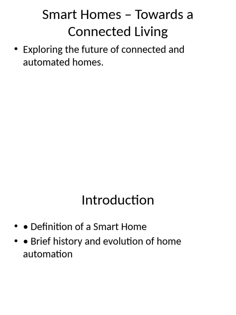 Smart Homes Presentation Pdf