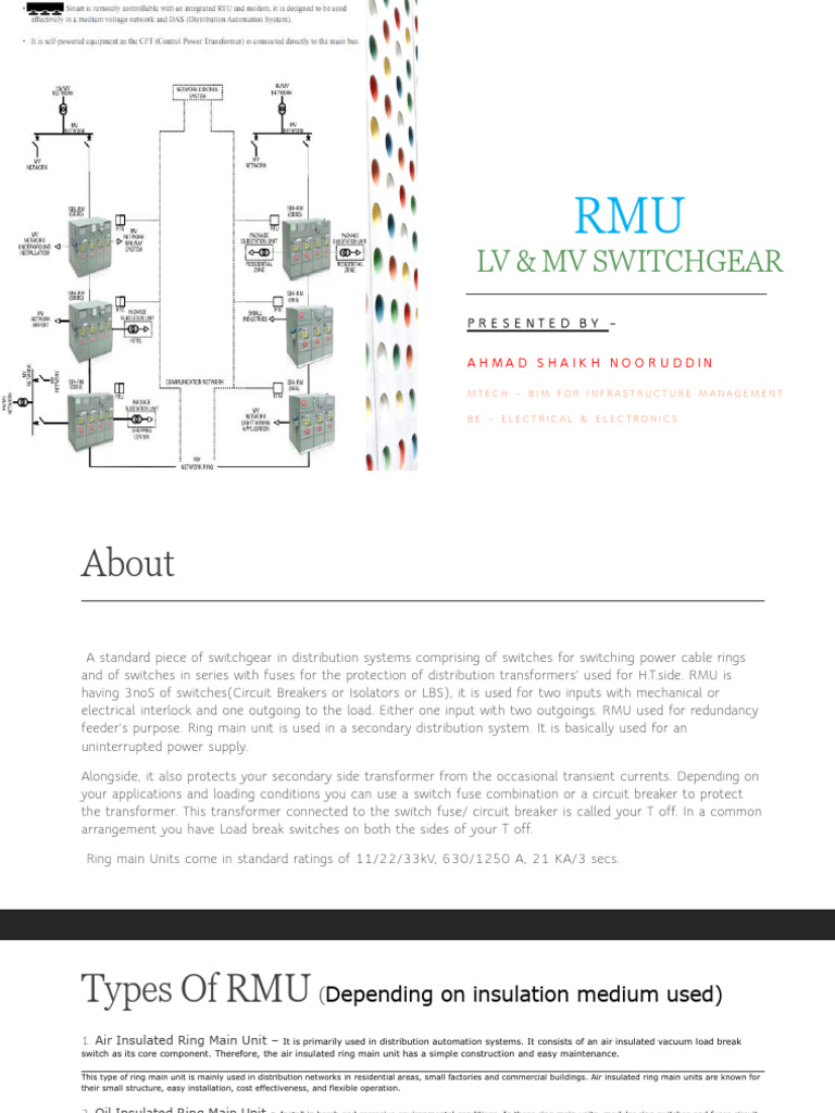 Overview of Ring Main Units (RMU) | PDF | Electric Power Distribution ...