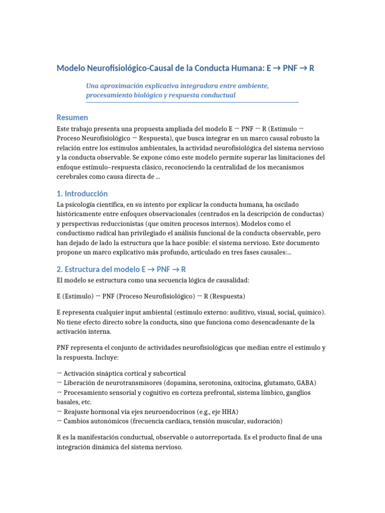 Modelo E PNF R Extendido | PDF | Dopamina | Cerebro