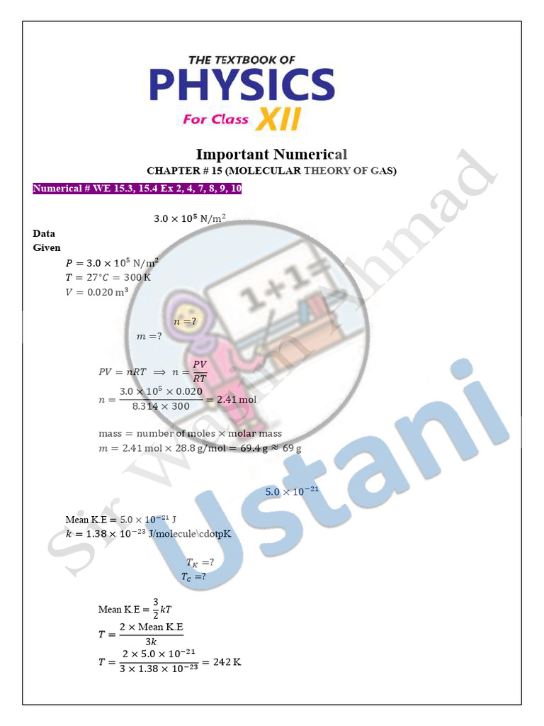 4 Solved Numerical XII Physics Important WATERMARK | PDF | Inductor | Inductance