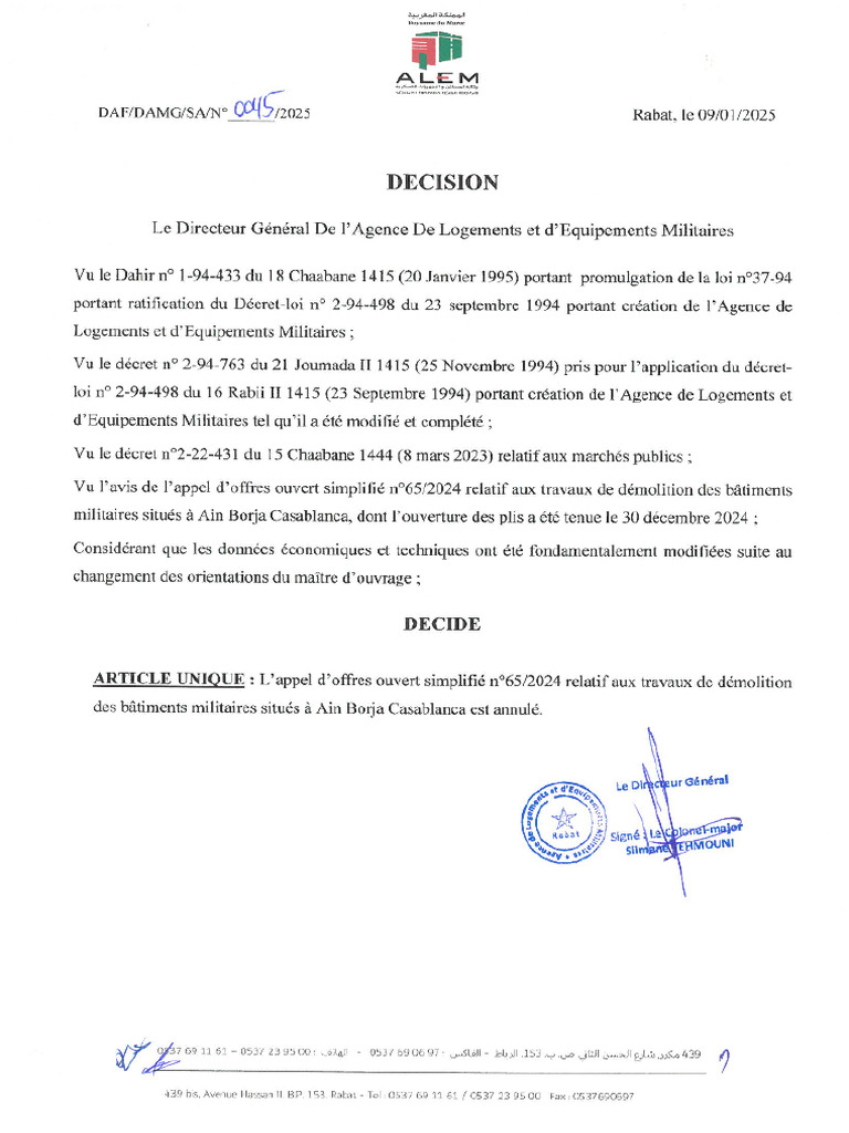 Decision d'Annulation (1) | PDF