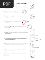 Circle Theorem CSEC Questions | PDF | Circle | Angle
