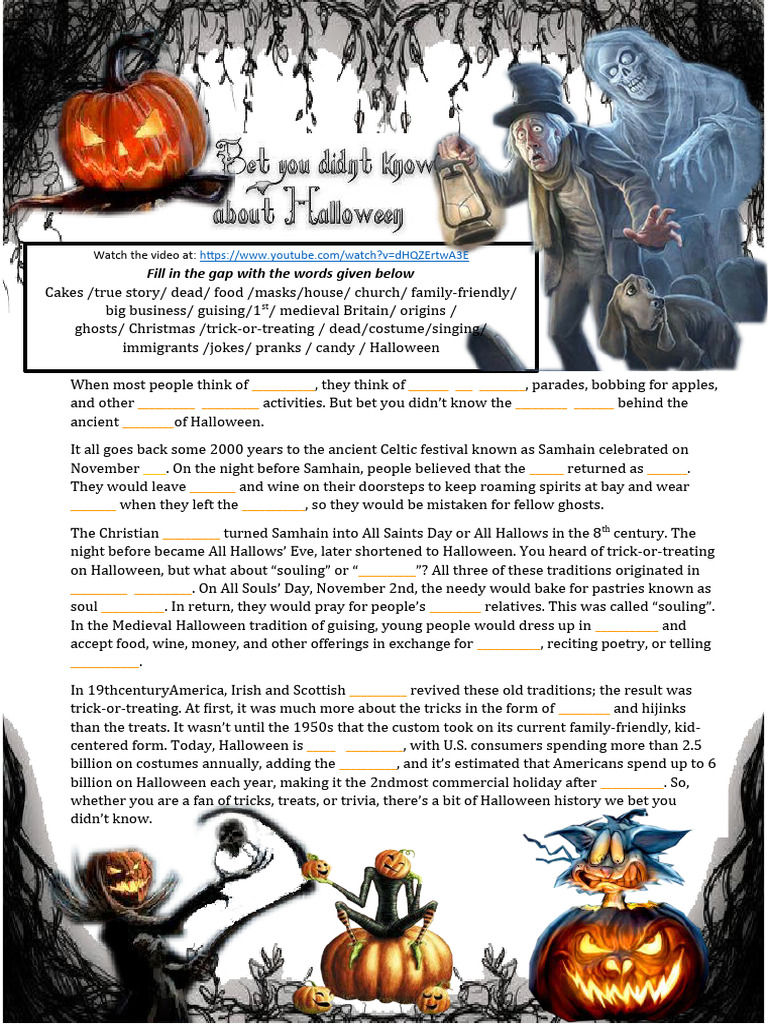 Bet You Didn't Know About Halloween - History Channel | PDF | Halloween ...