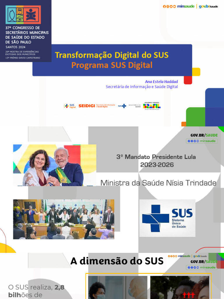 Transformação Digital no SUS 2023-2026 | PDF | Governança | Brasil