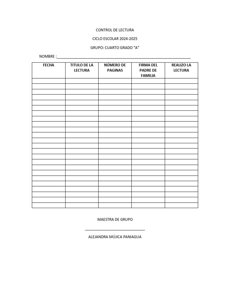 Control de Lectura | PDF