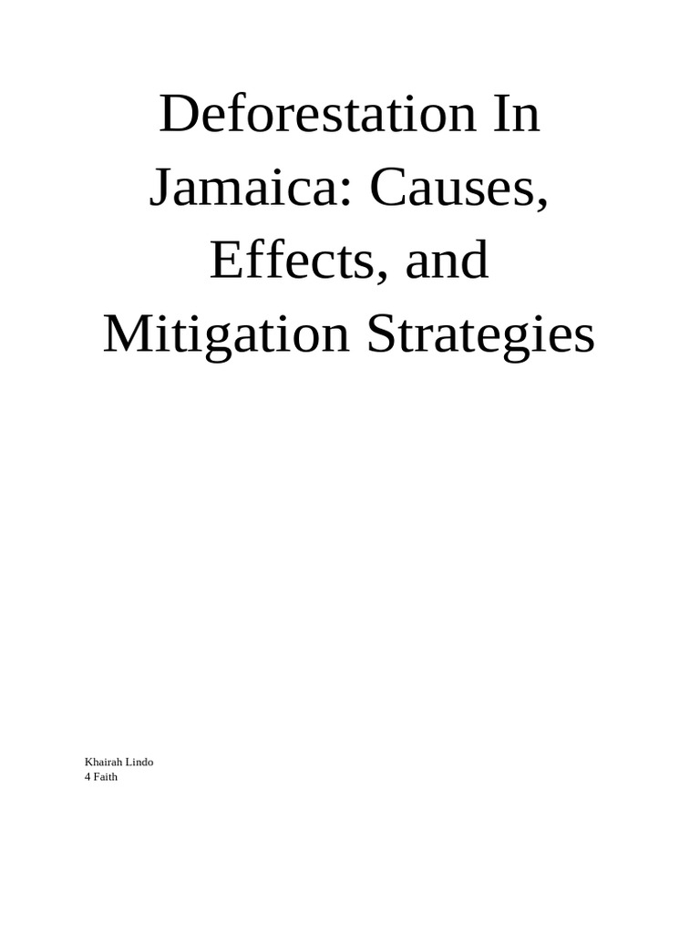 Deforestation in Jamaica | PDF | Deforestation | Soil