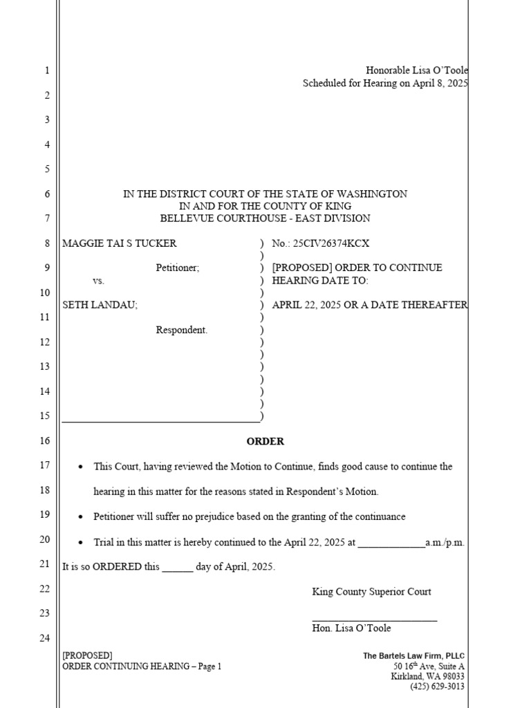 SethLandau MaggieTaiTucker | PDF | Continuance | Justice