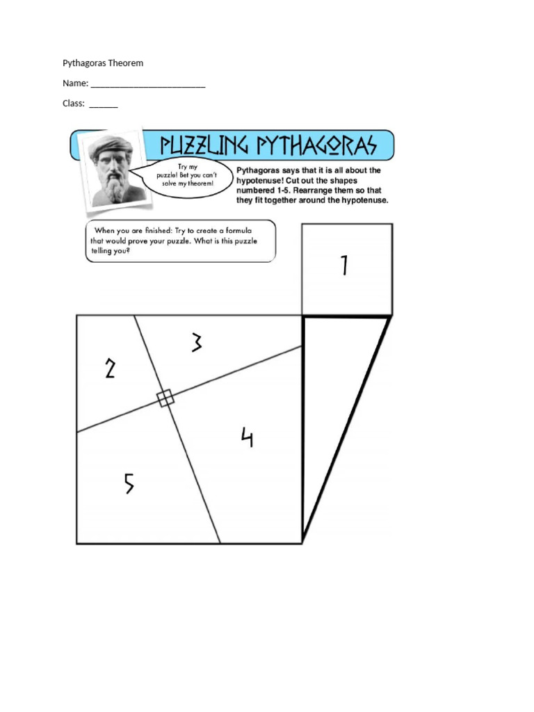 fun learning Pythagoras Theorem (1) | PDF