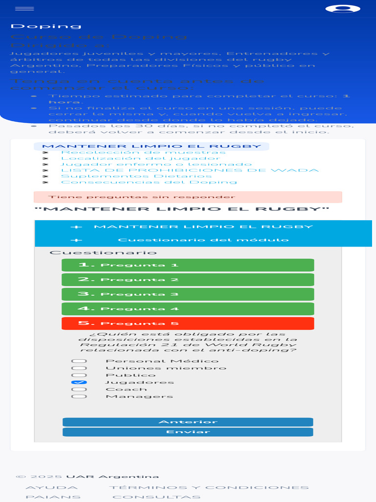 UAR - Conecta - Rugby 2 | PDF