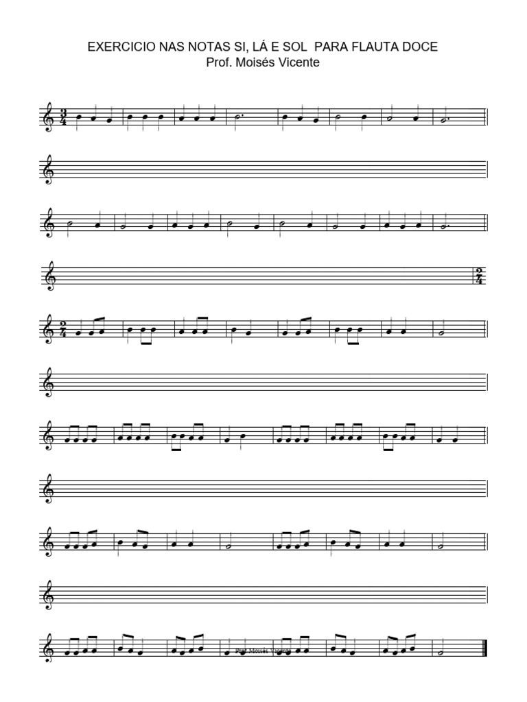 exercici_notas si-la-sol_flautas | PDF