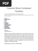 Musical Periods Timeline | PDF | Classical Music | Musicology