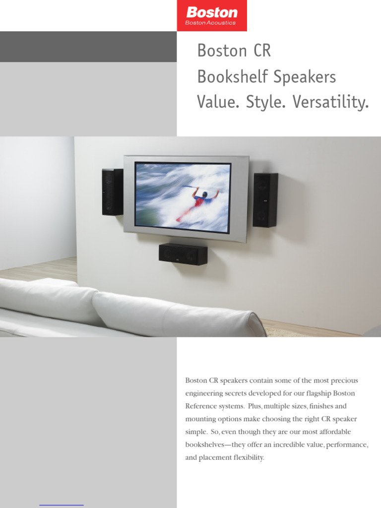 Boston CR Series Speaker Overview | PDF | Loudspeaker | Electricity
