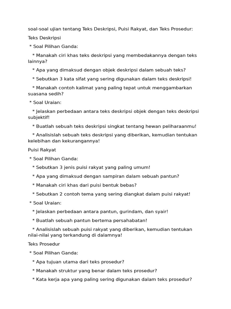 Soal UAS 2024 Mama | PDF