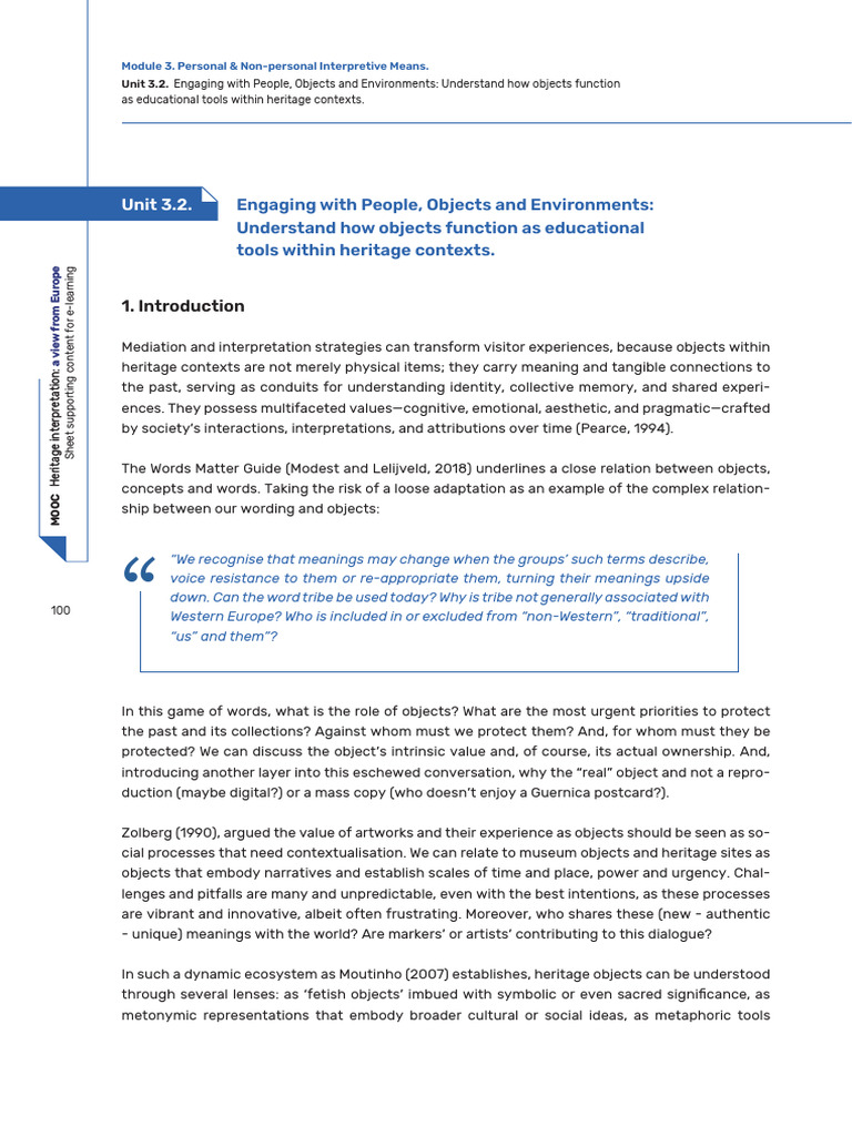 Unit 3.2 Engaging With People, Objects and Environments Understand How Objects Function As ...