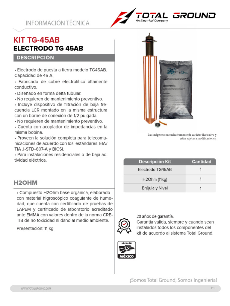 Electrodo TG-45AB para Telecomunicaciones | PDF | Electricidad