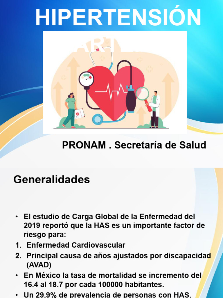 PRONAM - Hipertensión Arterial | PDF | Hipertensión | Enfermedades ...