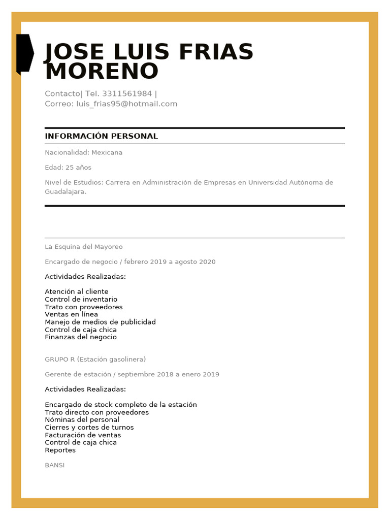 Copia de CV 2021 | PDF