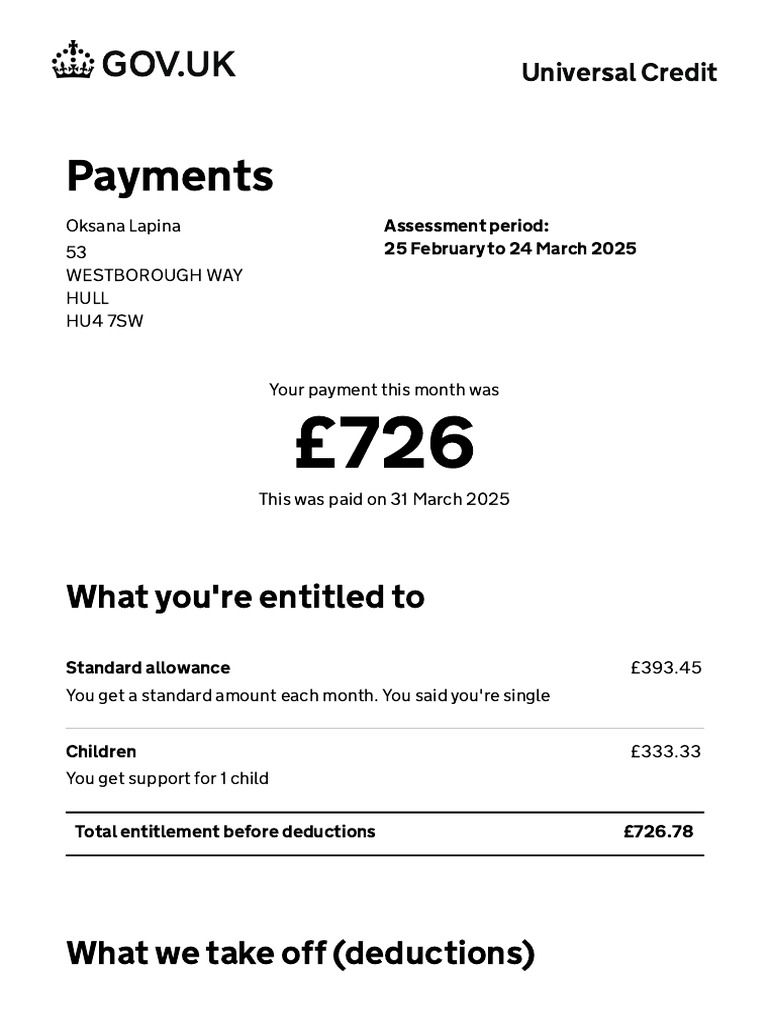Payments - Universal Credit | PDF | Mobile App