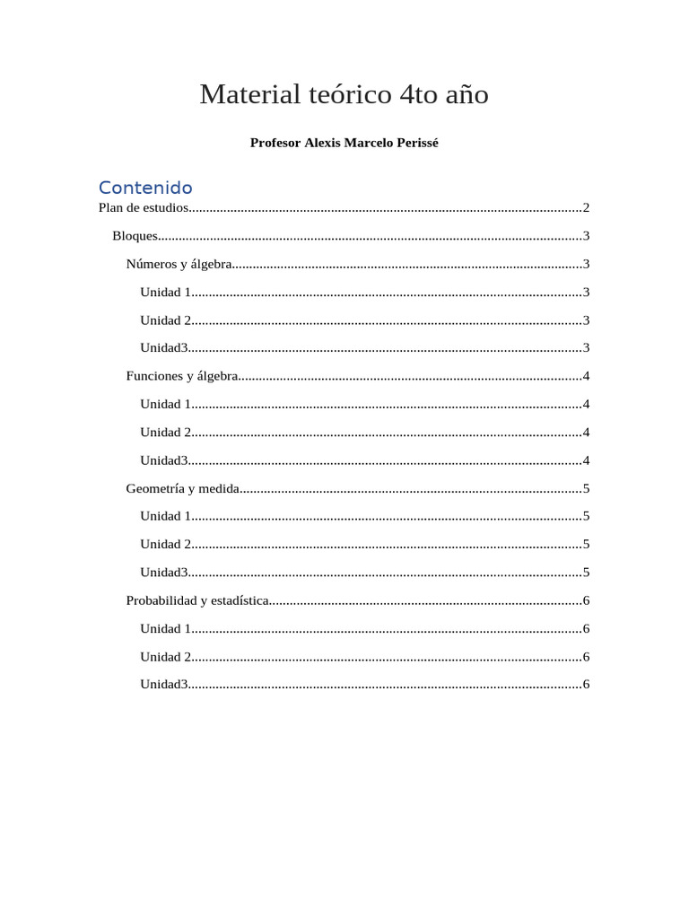 Programa Mate 4to Año | PDF | Matemáticas | Matemáticas Aplicadas