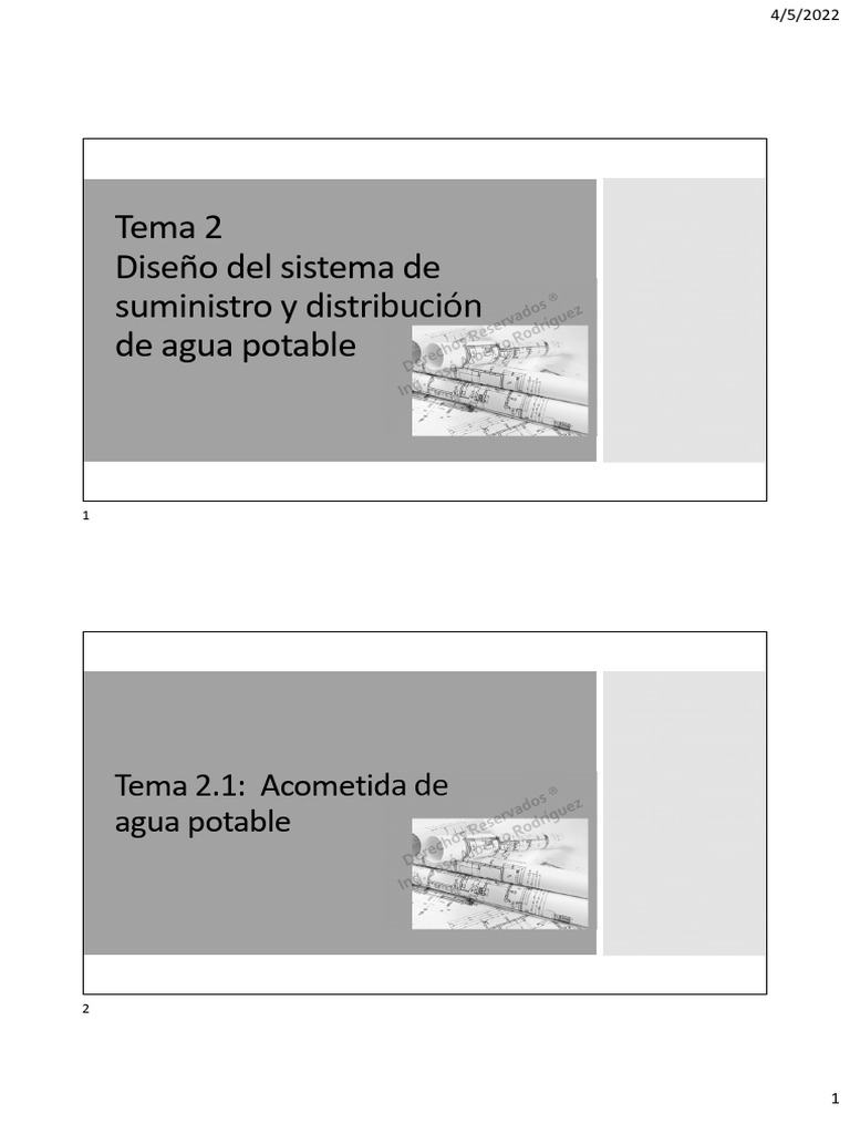 Diseño de Acometida de Agua Potable | PDF | Válvula | Tap (Válvula)