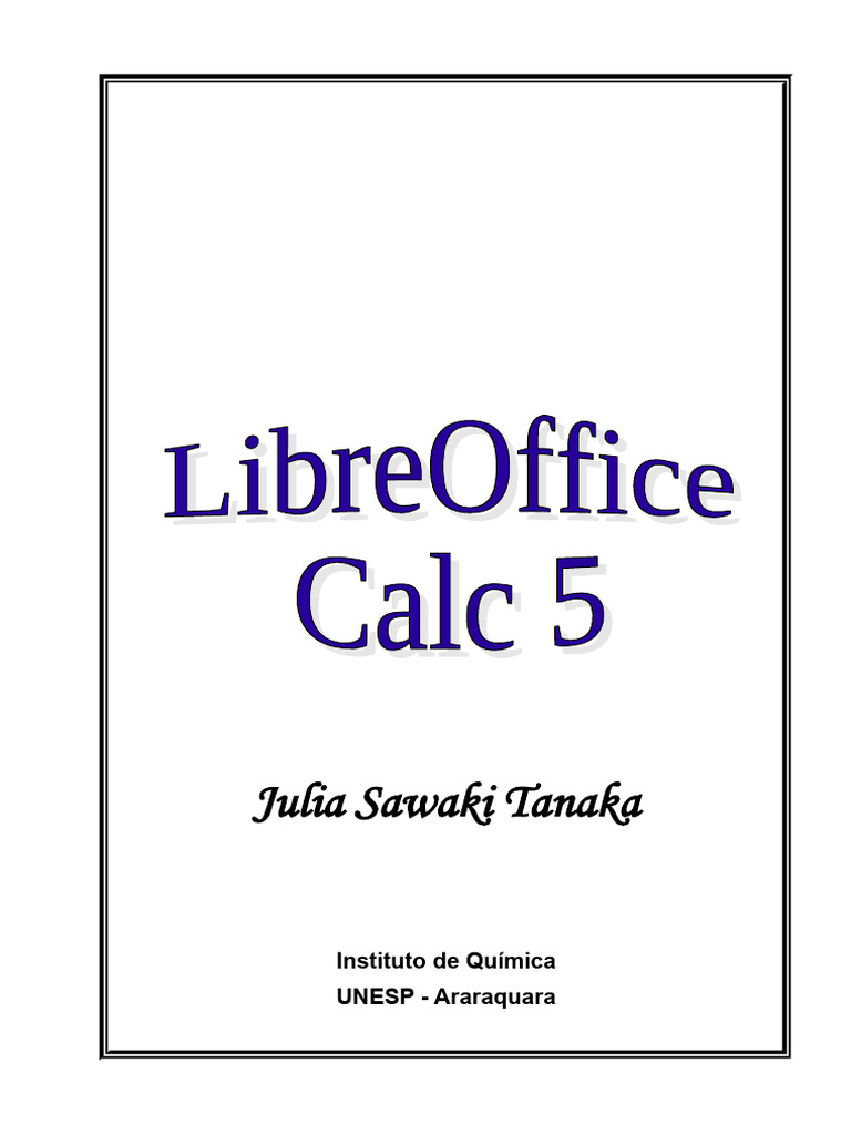 Apostila Do Libreoffice Calc 5 | PDF | Programas