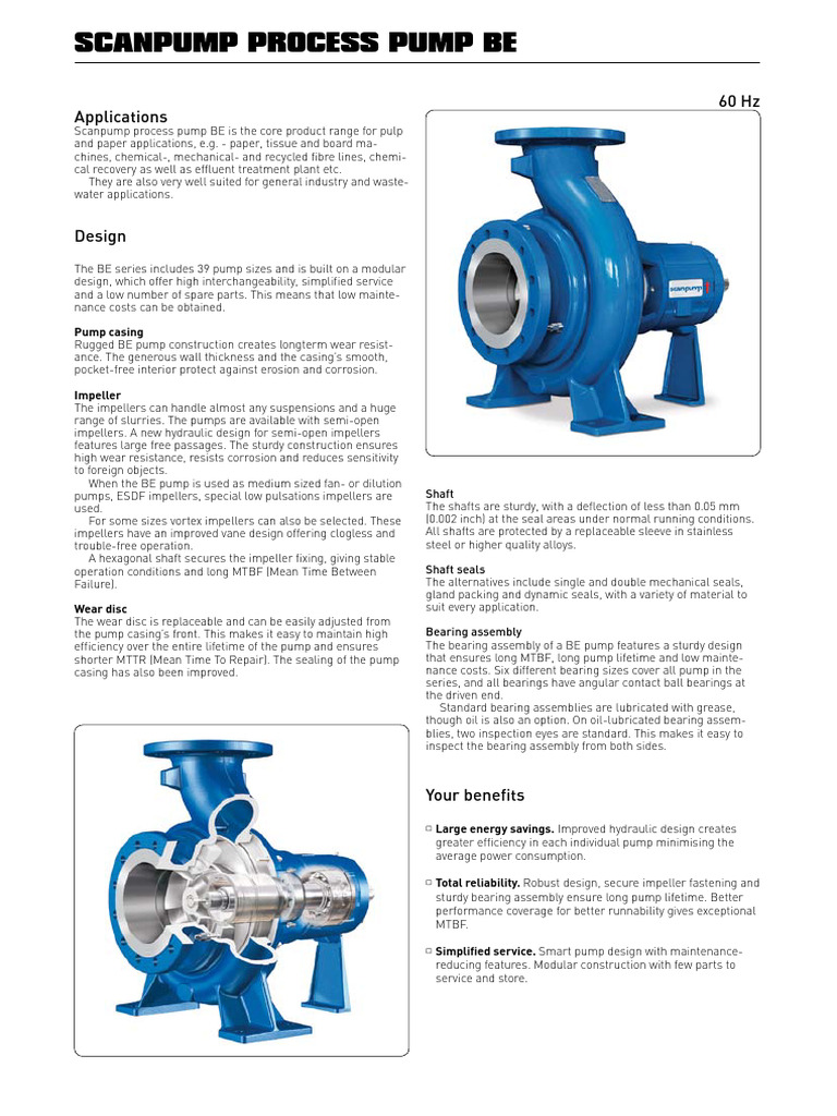 BE_end_suction | PDF | Pump | Bearing (Mechanical)