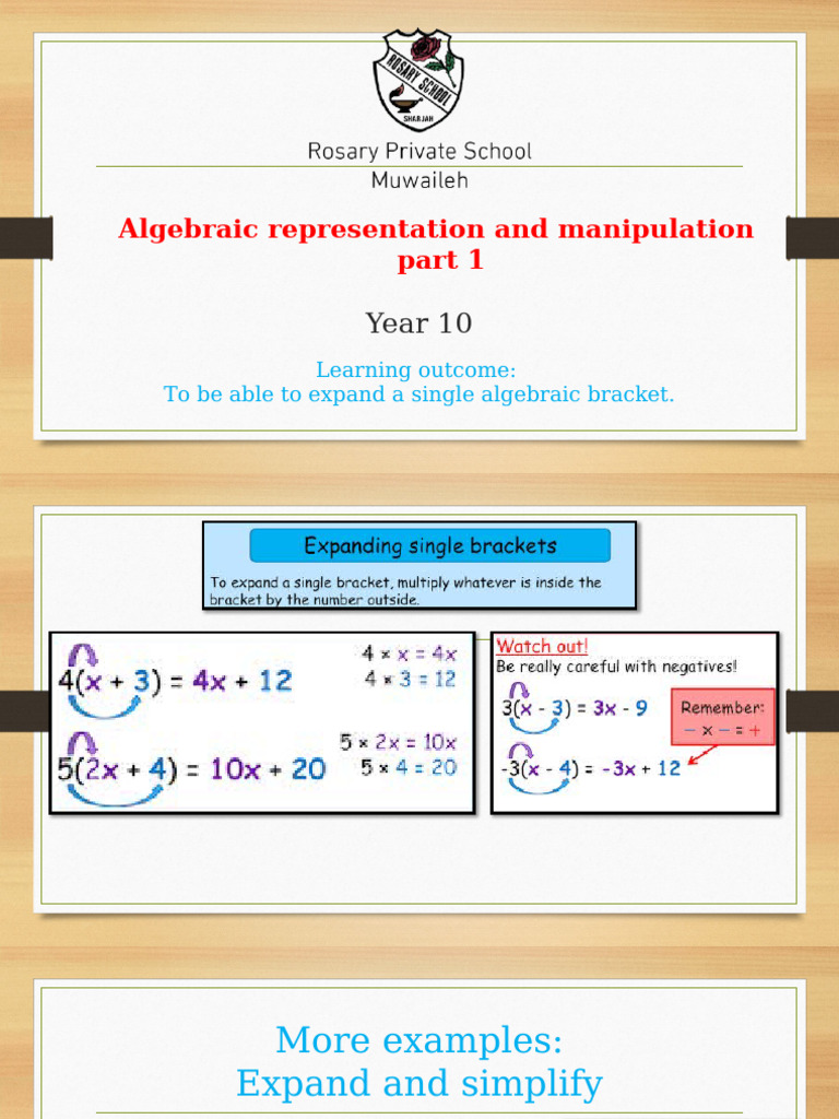 Chapter11-Algebraic Representation and Manipulation-PPT1 | PDF | Equations | Mathematics