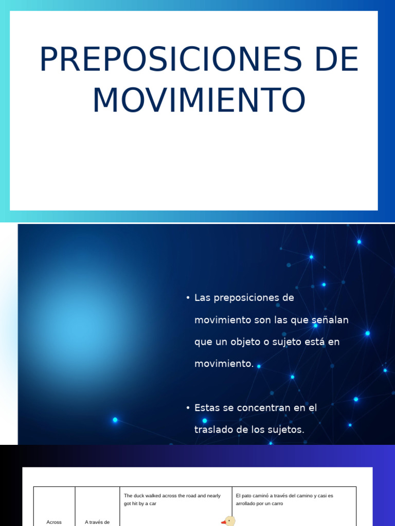 Preposiciones de Movimiento | PDF | Grabación de sonido