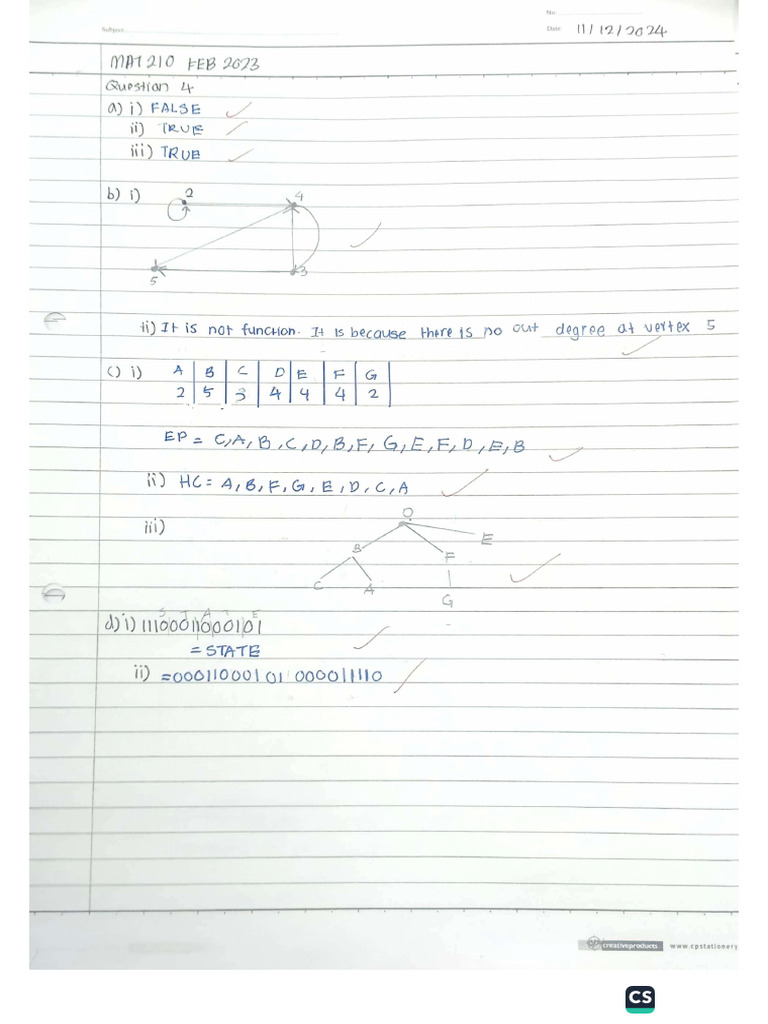 MAT210 FEBRUARY 2023 | PDF