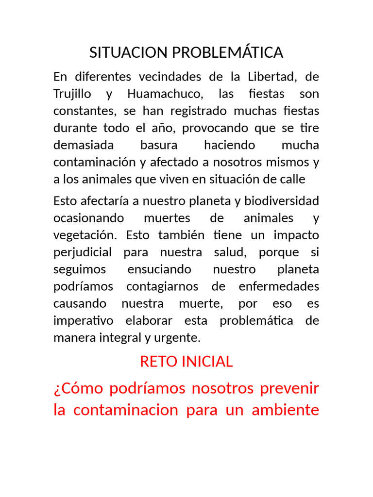 Situacion Problematica Ept | PDF