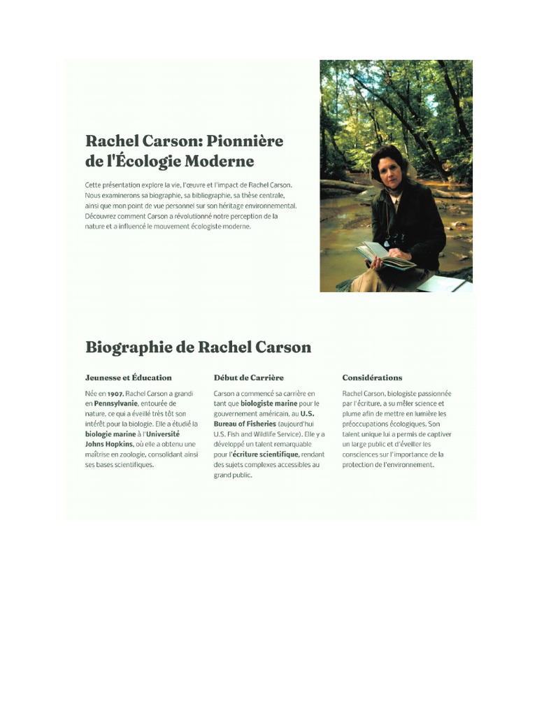 RACHEL CARSON PRESENTATION | PDF