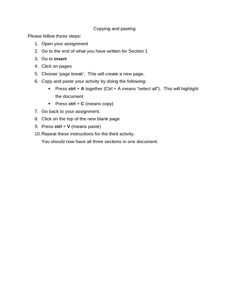 Copying and Pasting | PDF