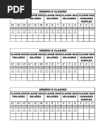 Tabela Ordens e Classes | PDF