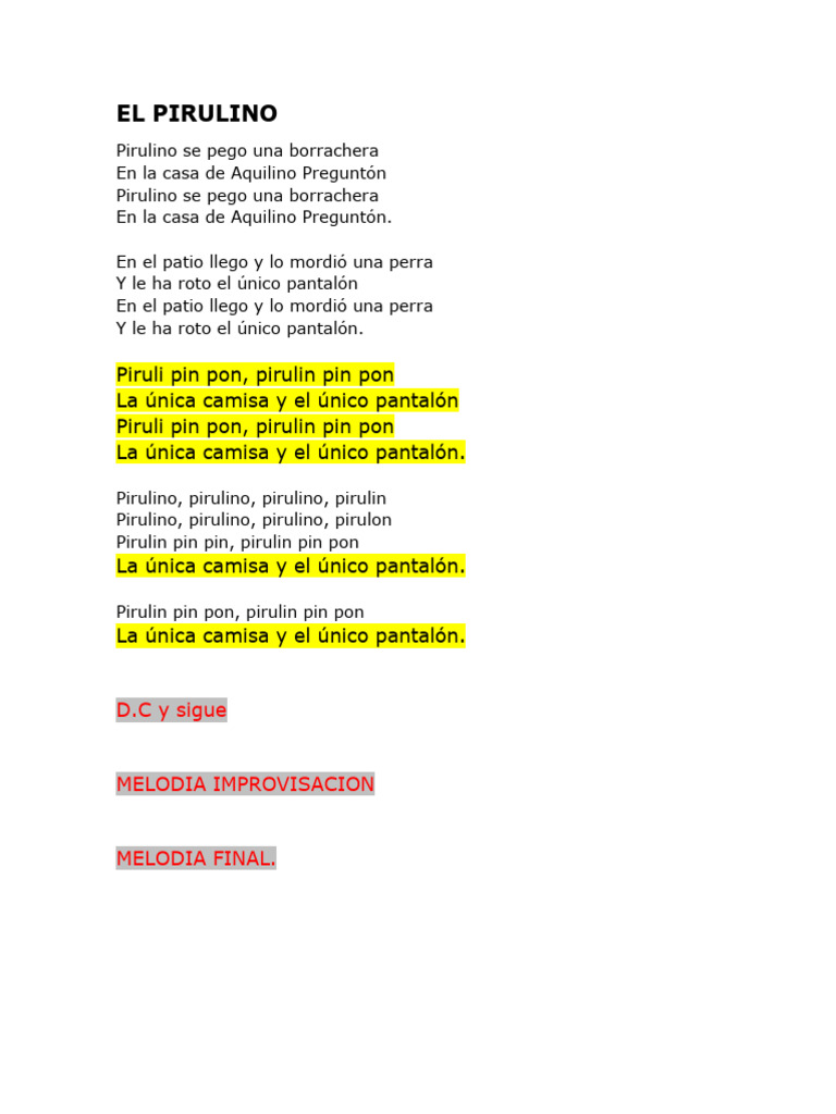 El Pirulino | PDF