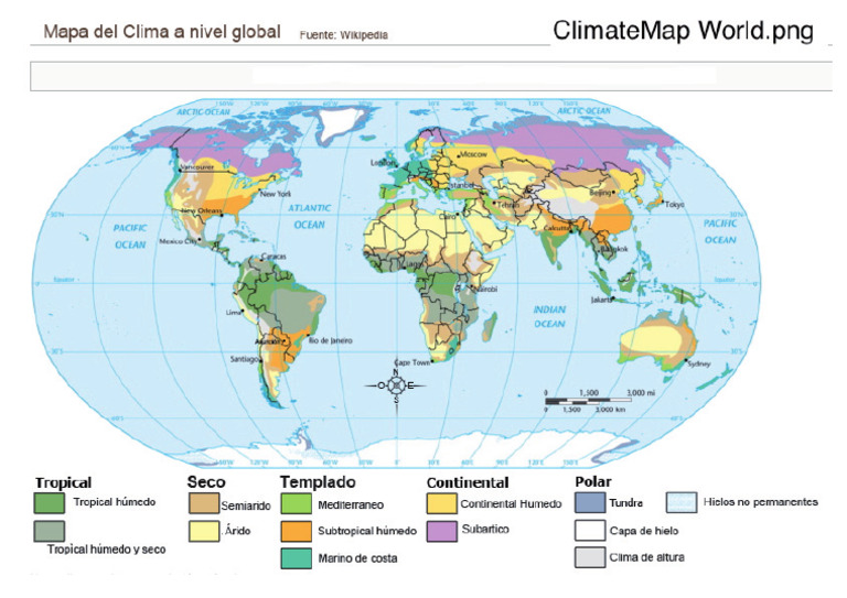 Mapa Del Clima A Nivel Mundial | PDF
