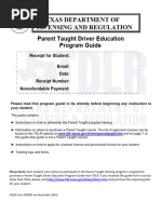 In-Car Observation & Behind-The-Wheel Instruction Log | PDF