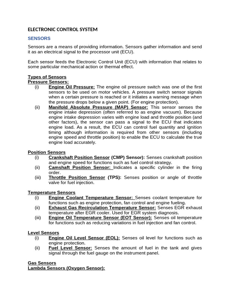Electronic Fuel Injection System | PDF | Fuel Injection | Electric Motor