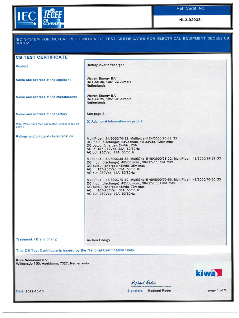 Certificate CB | PDF