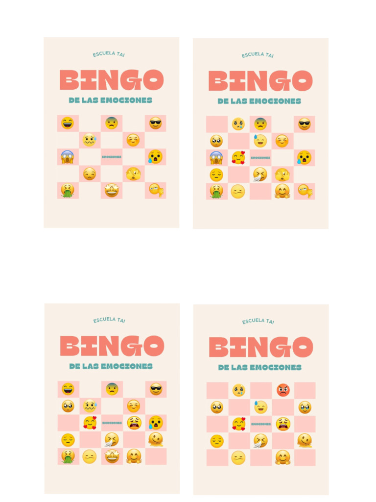 Bingo de Las Emociones | PDF