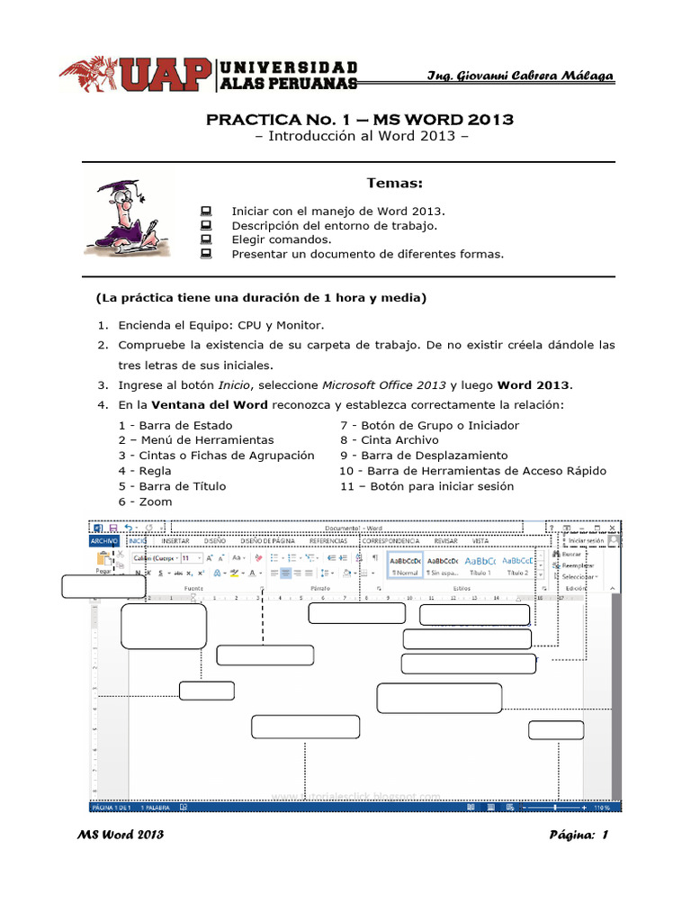 Pract - Word2013 - 1 (UAP) | PDF | Microsoft Word