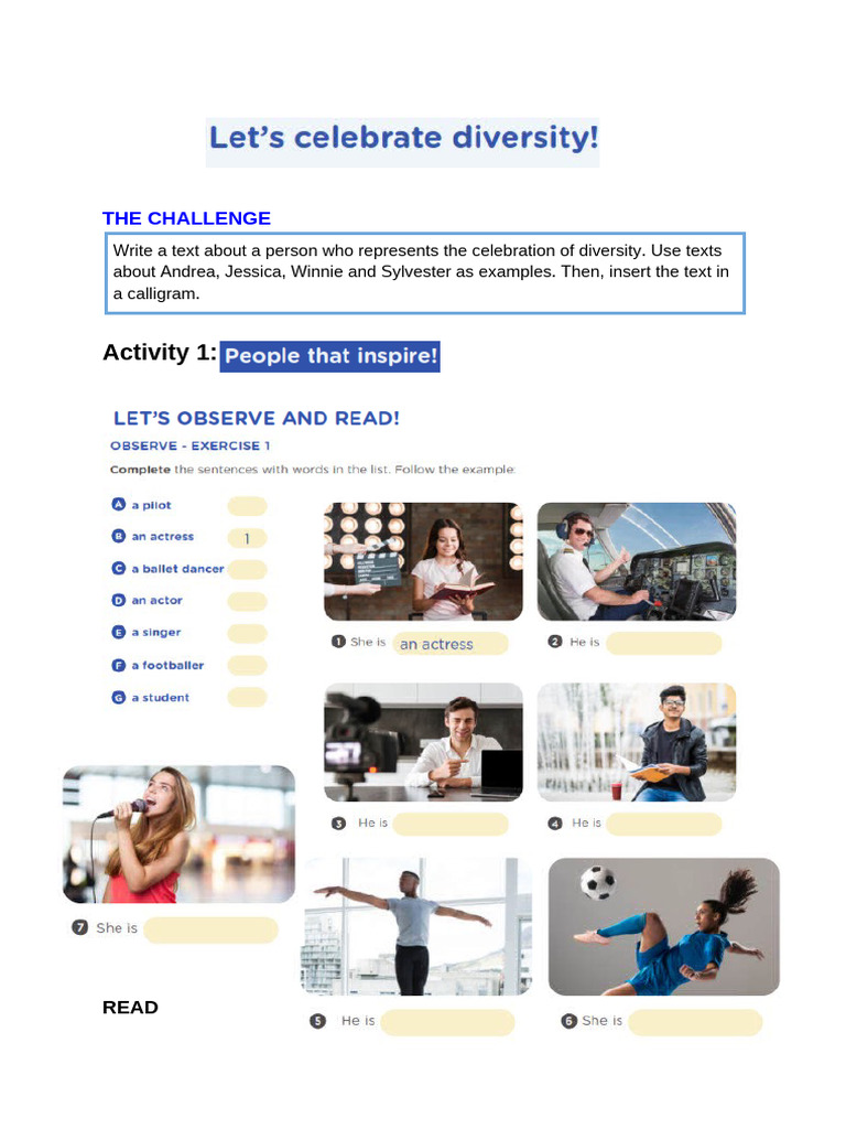 Activity 01 - People That Inspire! | PDF