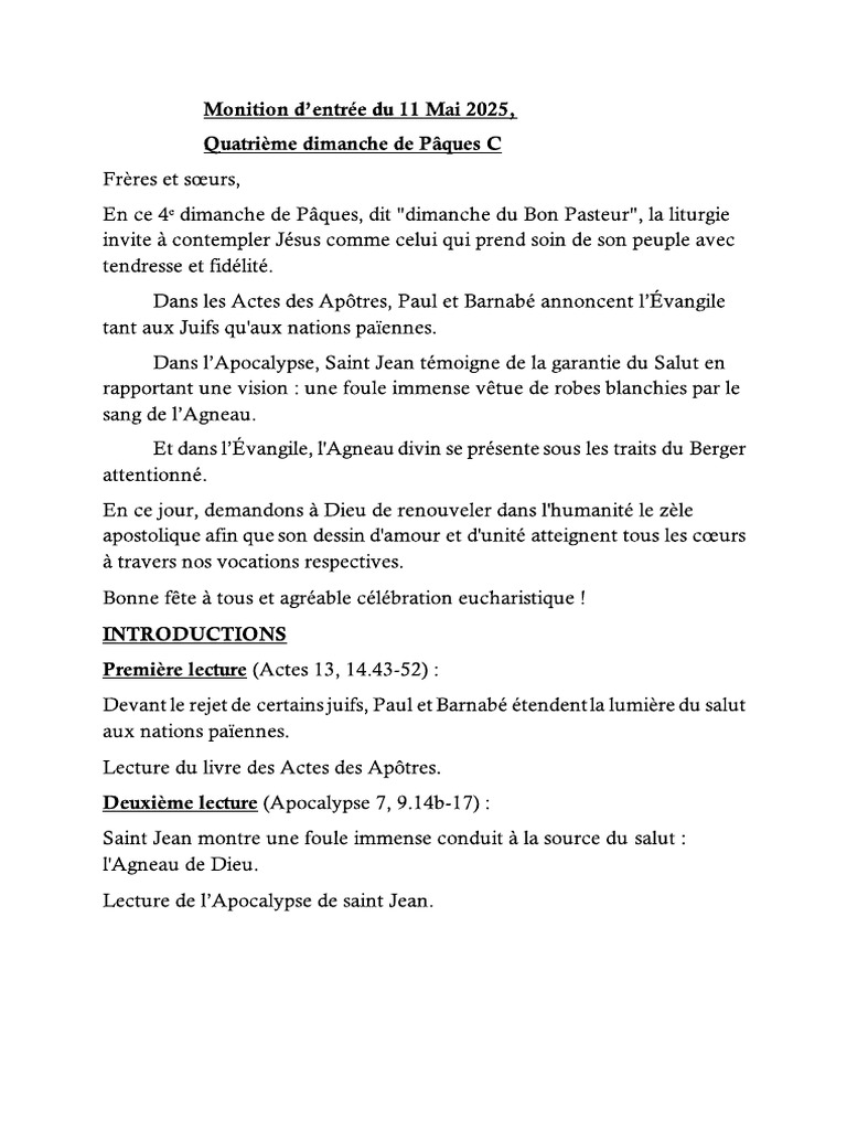 Monition D'entrée Du 11 Mai 2025 BP | PDF