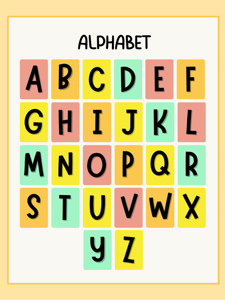 Upper and Lower Case Alphabet Classroom Posters in Colorful and Playful ...