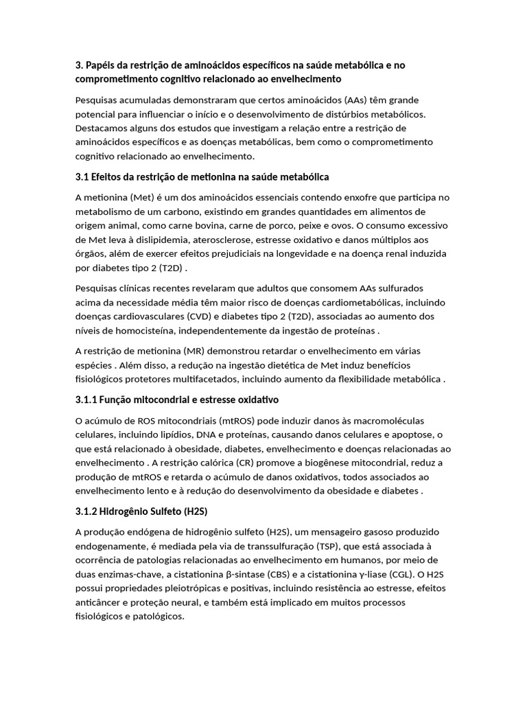 Minha Parte para BQM | PDF | Envelhecimento | Proteínas