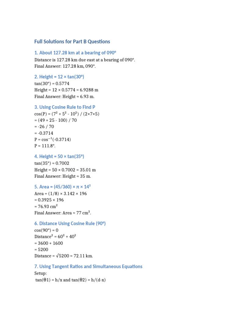 Full Solutions PartB | PDF