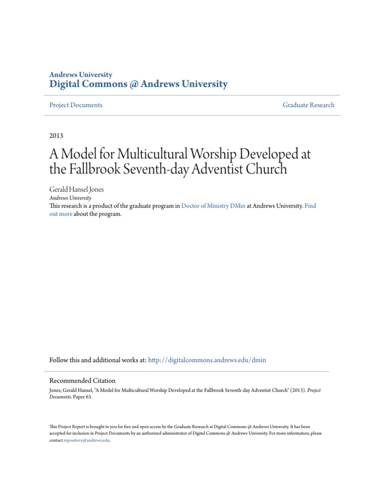 A Model For Multicultural Worship Develo | PDF | Race And Ethnicity In ...