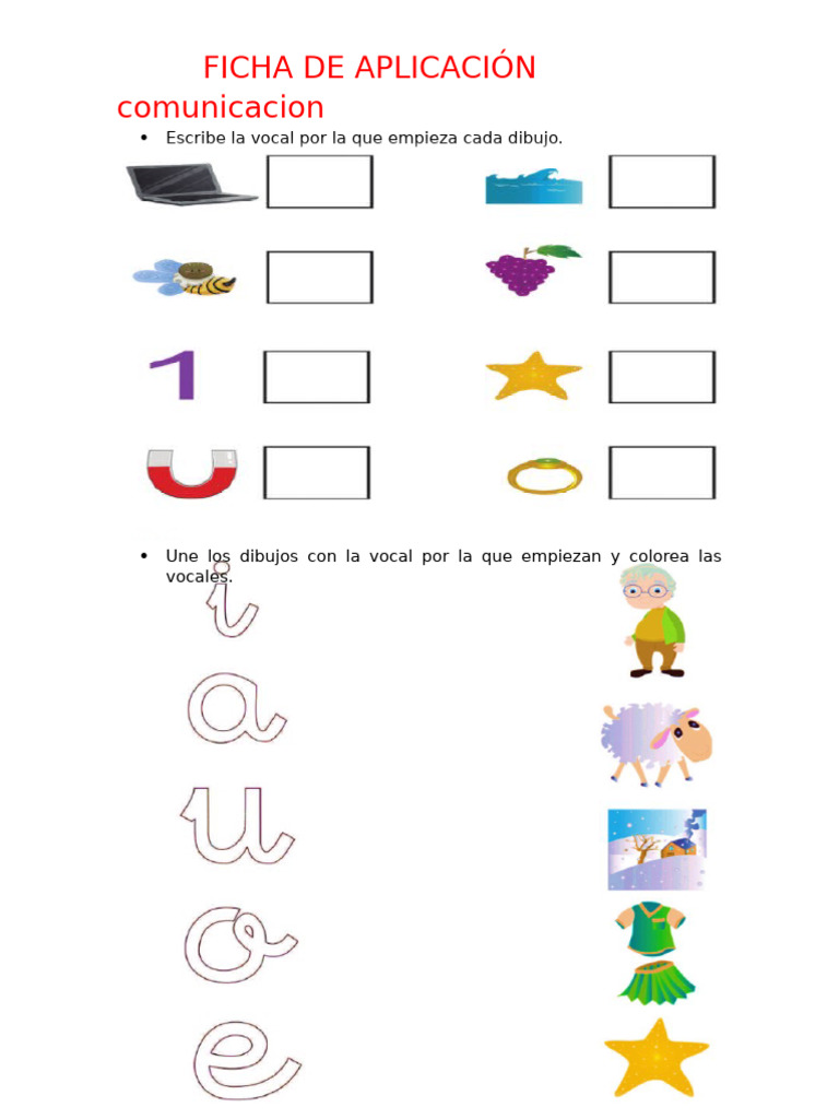 FICHA DE APLICACIÓN Comunicacion | PDF