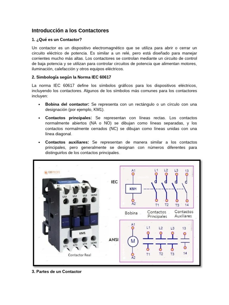 Introducción A Los Contactores | PDF | Electrónica | Equipo