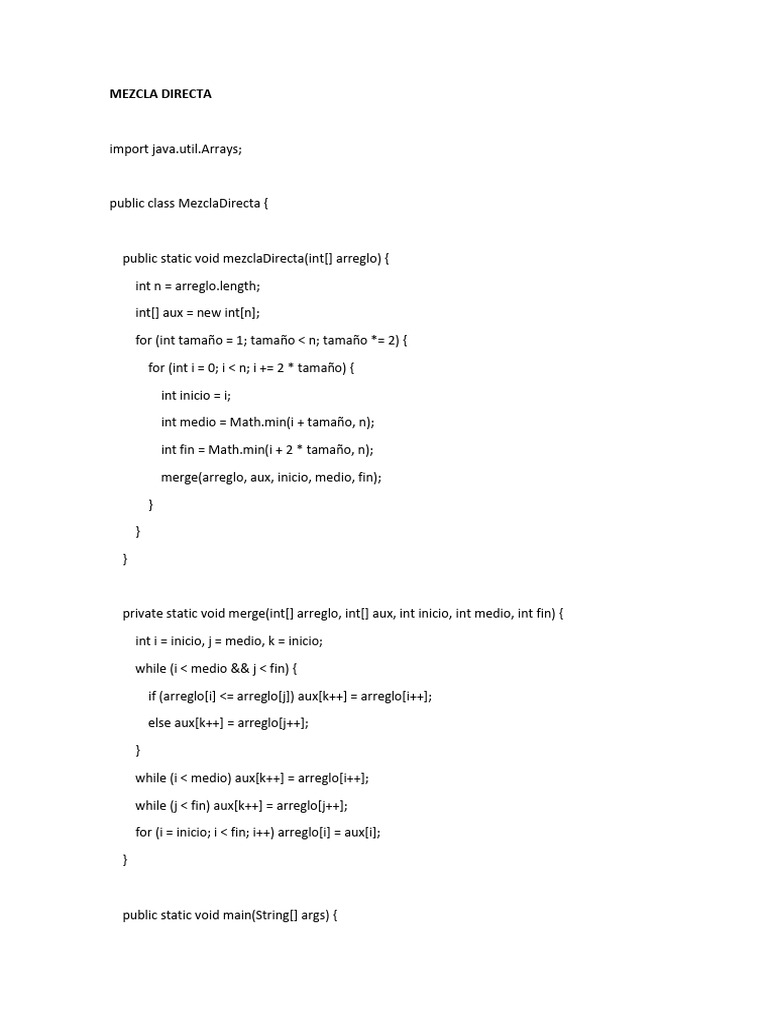 Mezcla Directa VS Natural | PDF | Programación de computadoras | Datos de computadora