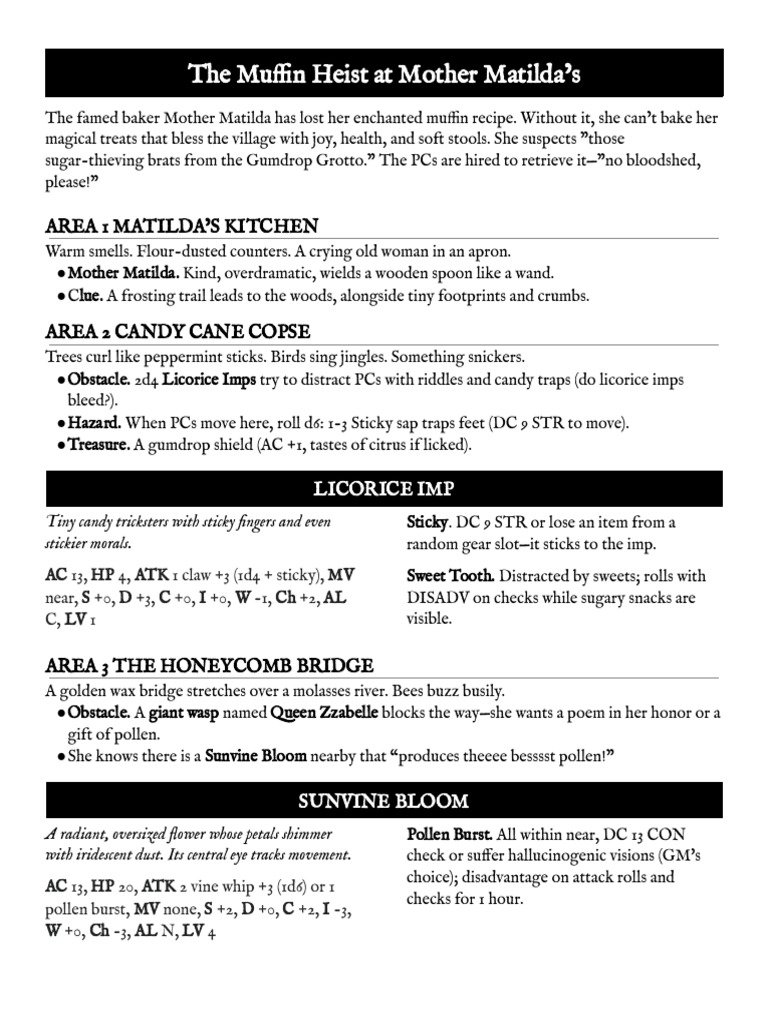 The Muffin Heist at Mother Matilda's | PDF | Desserts